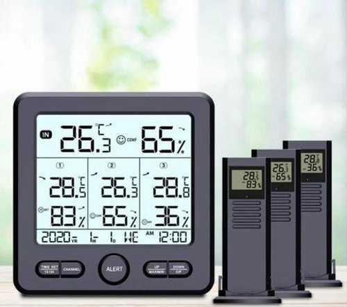 Метеостанция + беспроводные датчики термогигрометр