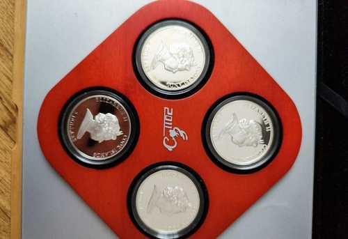 Набор монет Острова Кука Год кролика Серебро 2011