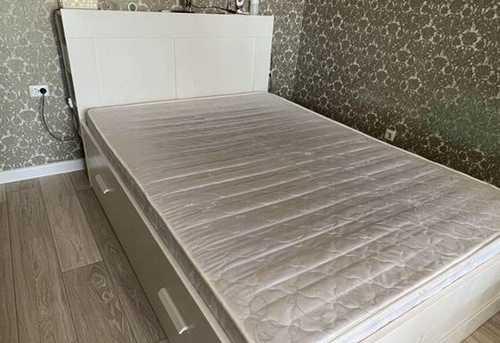 Кровать IKEA brimnes с матрасом