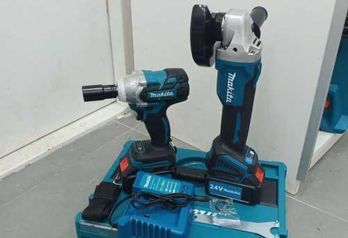 Ушм болгарка и гайковёрт безщеточный Makita 24v