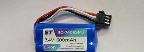 Аккумулятор ET RC-7406SM3 (7.4V, 600mAh )