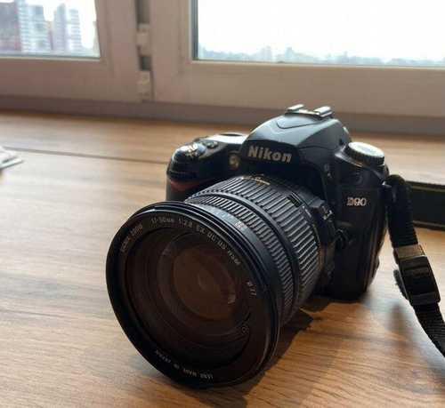 Зеркальный фотоаппарат Nikon D90 + Sigma 17-50mm