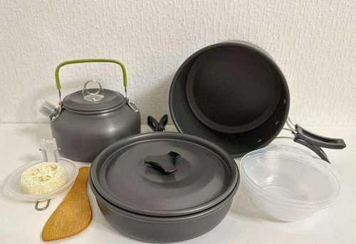 Походный набор туристической посуды для кемпинга
