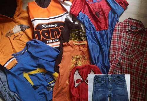 Пакет вещей на мальчика 128-134, костюм Спайдермен