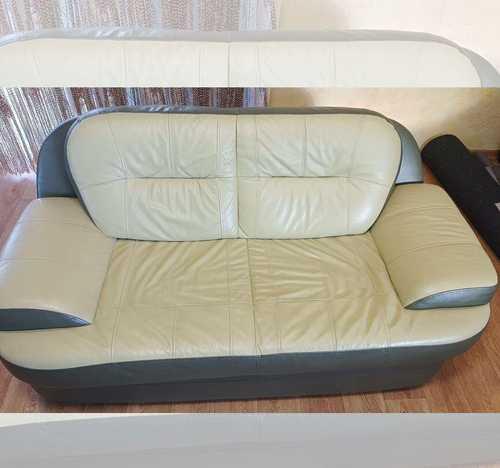 Диван раскладной кожаный 170х90х75 см
