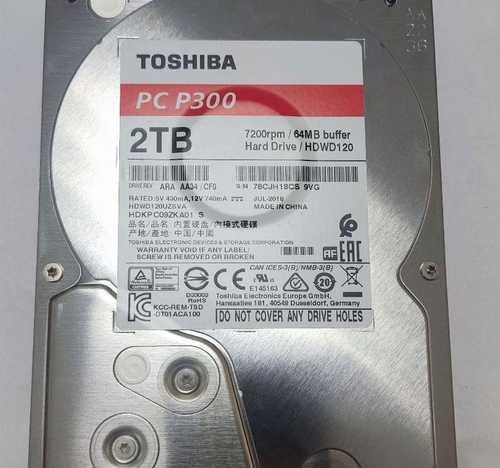 Жесткий диск Toshiba 2 тб