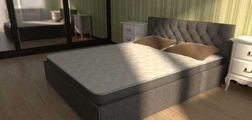 Кровать с мягким изголовьем 80х200