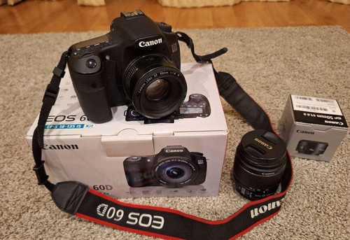 Фотоаппарат Canon EOS 60D kit EF-S 18-55 + EF 50