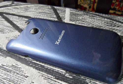 Крышка телефона Philips Xenium E255 - синяя