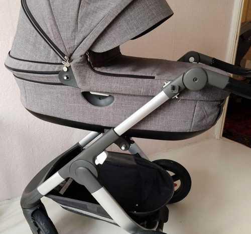Коляска stokke trailz серый меланж 2 в 1