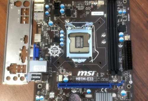 Материнская плата MSI H81M-E33 1150