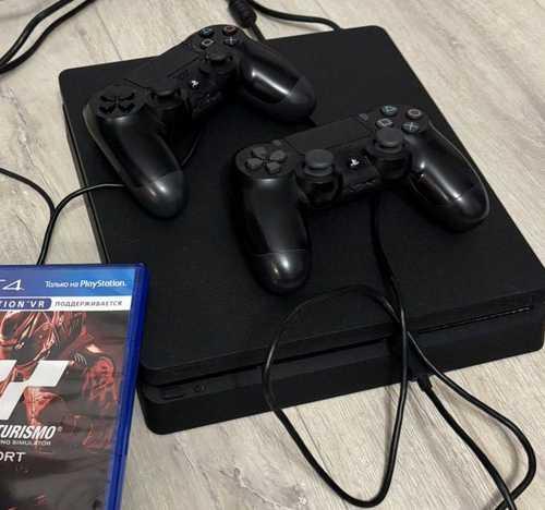 Sony playstation 4 slim 500gb 2 джойстика и игра