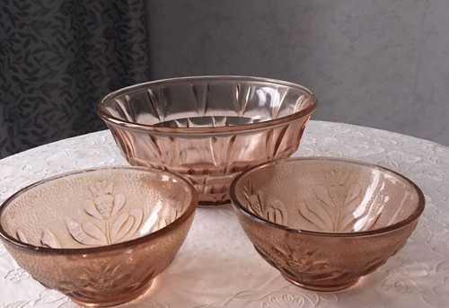 Креманки из розалинового стекла 50-е годы