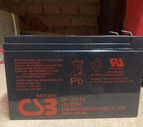 Аккумулятор 12V 7.2Ah CSB GP1272 F2 (28W)