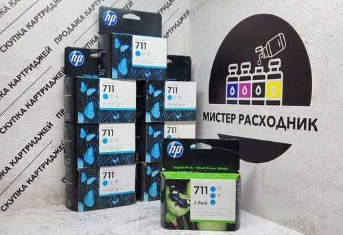 Картриджи Hp 711 cz134a голубой