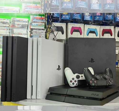 Sony PlayStation 4, slim, pro   500 игр