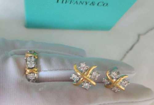 Tiffany Тиффани кольцо серьги колье люкс