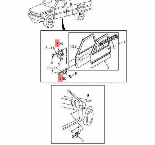 Петля двери 8942303924
