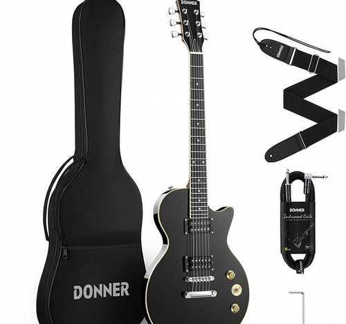 Электрогитара Donner LP-124 Black (чехол в комплек