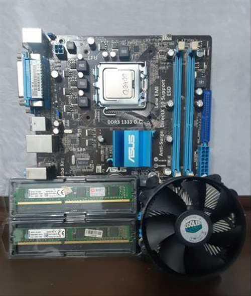 Материнская плата 775+Q9400+DDR3-8Gb+Кулер