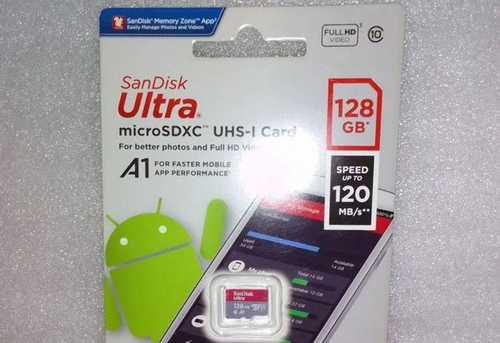 Карта памяти micro sd 128 Гб SanDisk