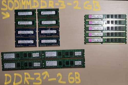 Оперативная память ddr3, ddr3 sodimm, ddr2