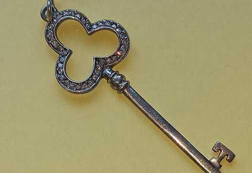 Ключ ключик серебро подвеска кулон