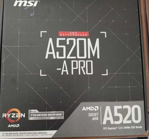 Материнская плата am4 MSI A520m-A PRO