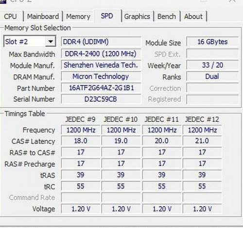 Оперативная память veineda ddr4 16Gb 2400MHz