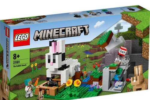 Lego Minecraft Лего 21181 Кроличье ранчо, новый