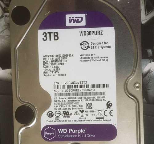 Western Digital WD30purz 3Tb SATA/600 5400rpm