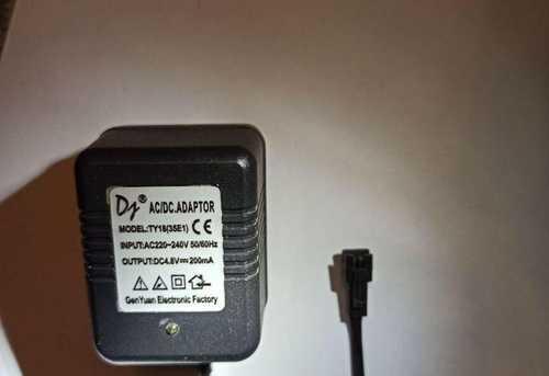 Зарядное устройство AC/DC adaptor 4,8V 200mA
