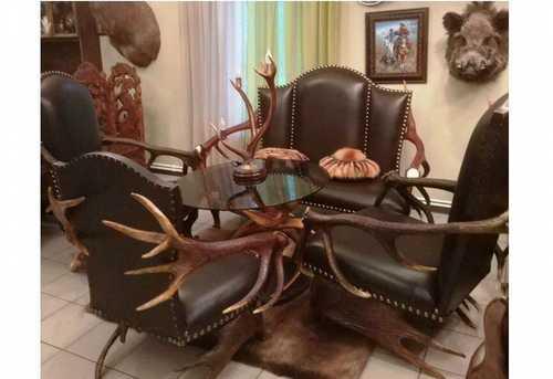 Мебель из рогов Охотничий кабинет. Подарок мужчине