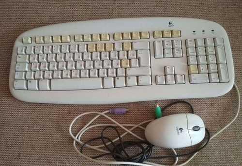 Клавиатура и мышь logitech