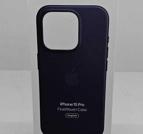 Чехол iPhone 15 pro FineWoven magsafe Black
