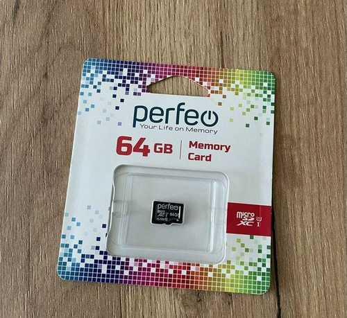 Карта памяти MicroSD Perfeo 64 gb
