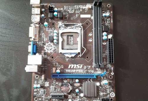 Материнская плата msi h81m-p33