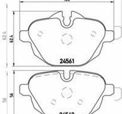 Колодки тормозные дисковые зад Brembo