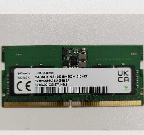 Оперативная память SK hynix ddr5 sodimm 8Gb 5600