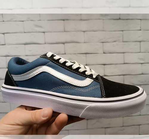 Кеды Vans old skool black/blue low