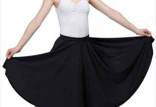 Новая чёрная юбка для тренировок, танцев 116-146