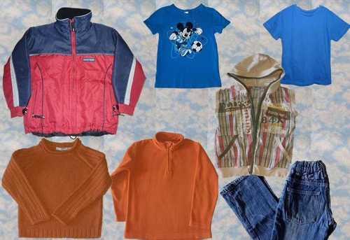 Куртка зимняя, толстовки, джинсы, футболки р.116