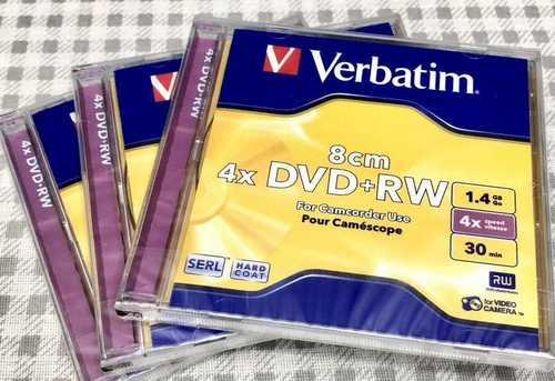 Диски Verbatim DVD+RW 8 см 1.4Gb (3 шт., Jewel)