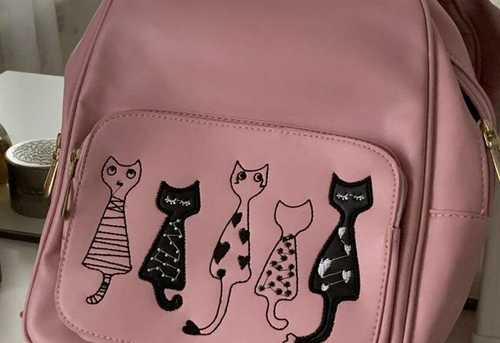 Рюкзак новый с биркой детский с кошками