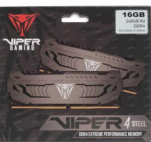 DDR4-4133  Patriot Viper Steel PVS416G413c9k B-die