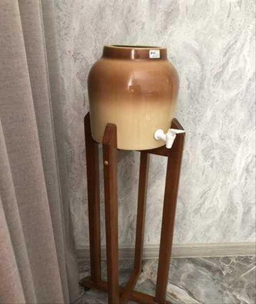 Кулер керамический для воды с подставкой