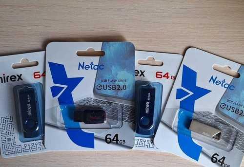USB флешки Mirex, Netac (новые)