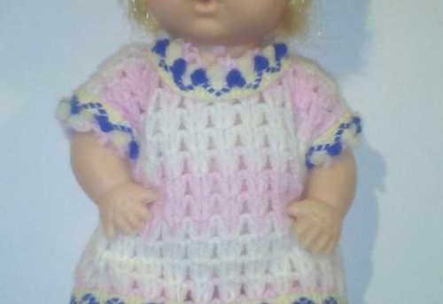 Кукла пупс 23 см в вязанной одежде