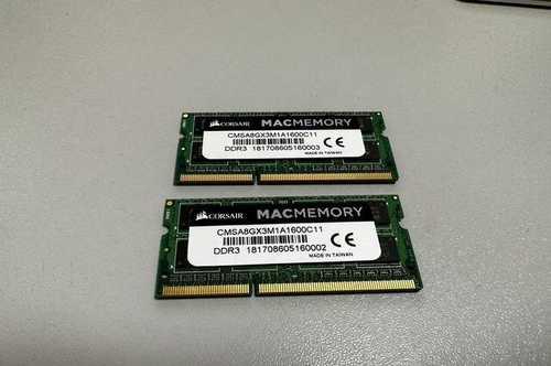 Новая оперативная память SO-dimm DDR3 16gb Corsair