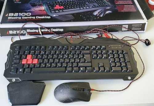 Игровая клавиатура и мышь A4tech B2100